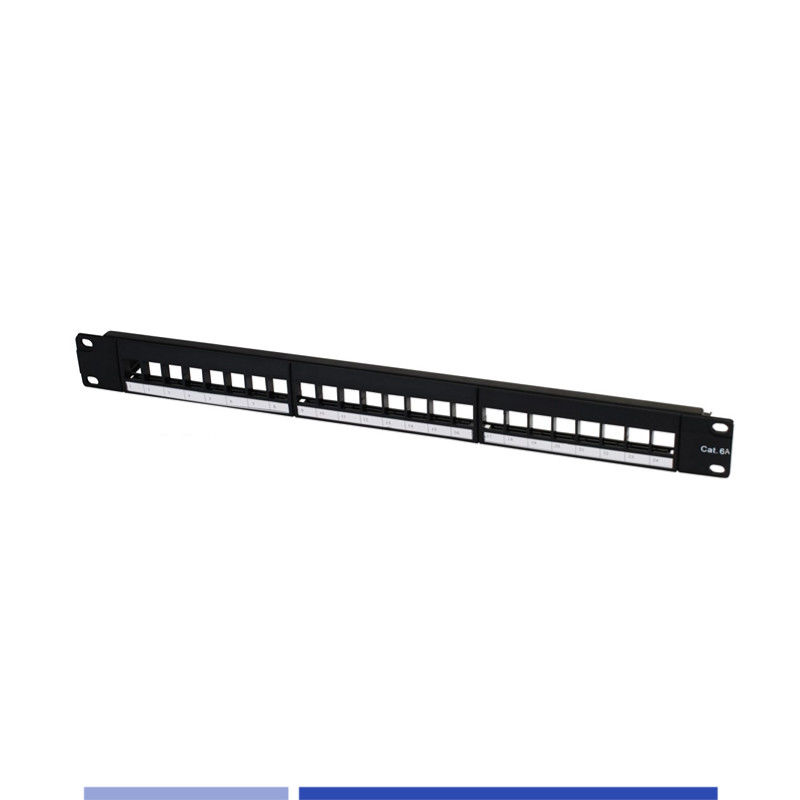 Blank 1U 19" 24 Port Modular Patch Panel Unshielded For Cabling System