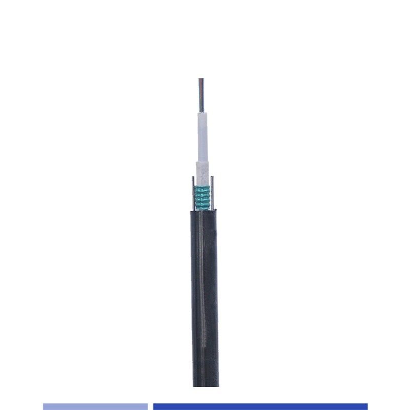 Outdoor Armored Fiber Optic Cable Multimode OM1 62.5 PE Jacket Weather ...