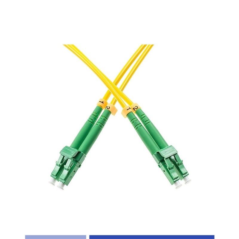 Fiber Optic SC To APC Patch Cord Singlemode G652D Duplex LSZH 3m 2.0mm