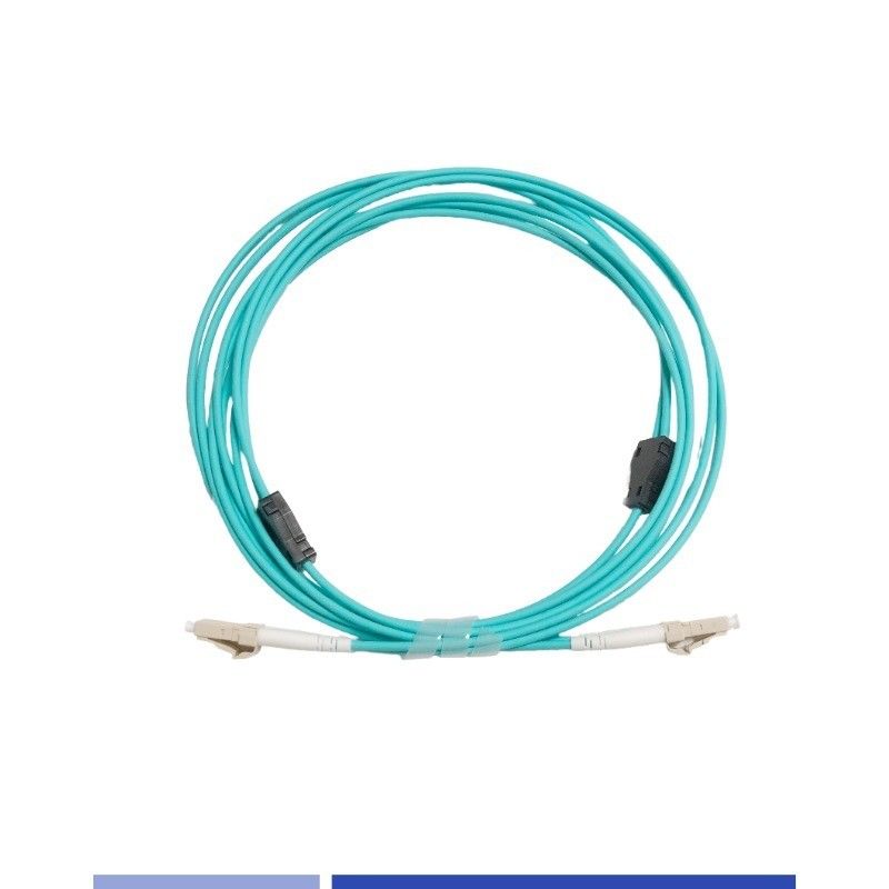 Multimode OM3 Armored Fiber Optic Patch Cord Duplex 1m LSZH Jacket Lc ...