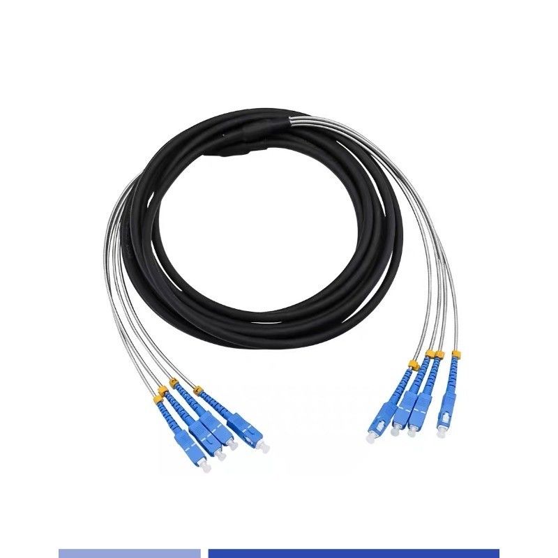 FTTA Outdoor Armored Fiber Optic Patch Cord 4 Core LC LC Patch Cord ...
