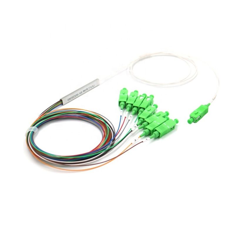 1x8 Fiber PLC Splitter Single Mode SC/APC Blockless Mini Module 900μM 1 ...