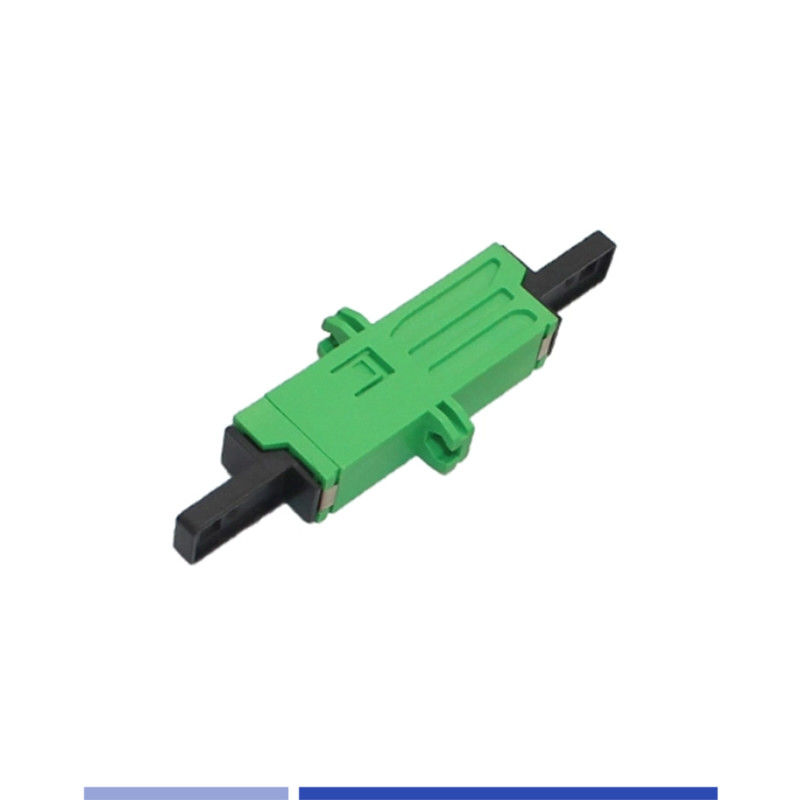Singlemode Fiber Optic Adapter SC APC Fiber Connector With Flange Green