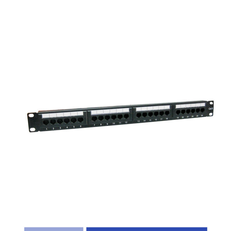 Unshielded Fiber Optic Patch Panel 24 Port Cat6 1U Optical Patch Panel