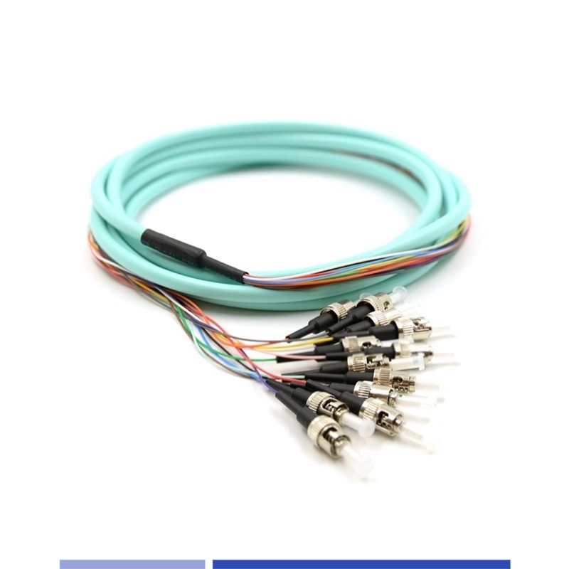 12 Strand Fiber Optic Pigtail ST UPC OM3 Multimode Fiber Pigtail 50/125 ...