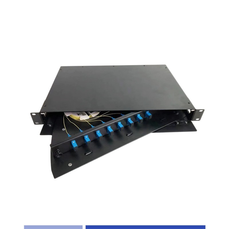 Fiber Optic patch panel 12 Port SC Simplex Rotary 1U 19" Rack Mounted ...