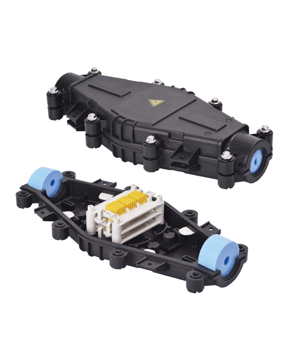 Horizontal Fiber Optic Splice Enclosure 24 Fiber 48F Capacity High Density