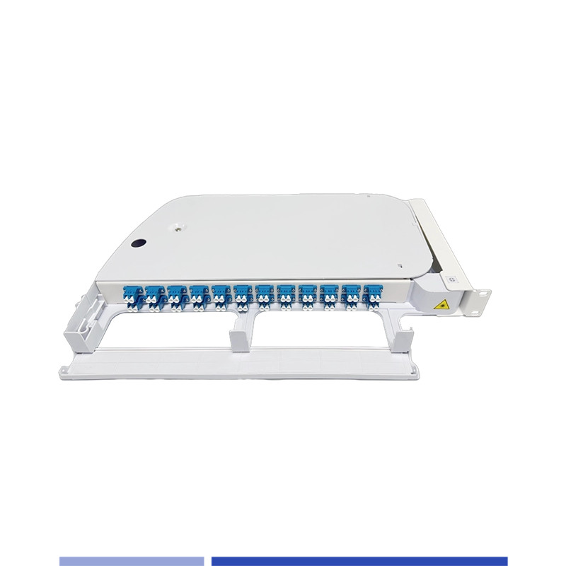 12 Port 24 Fiber Patch Panel Rotary ABS Plastic 19" Rack Mounted 1u ...